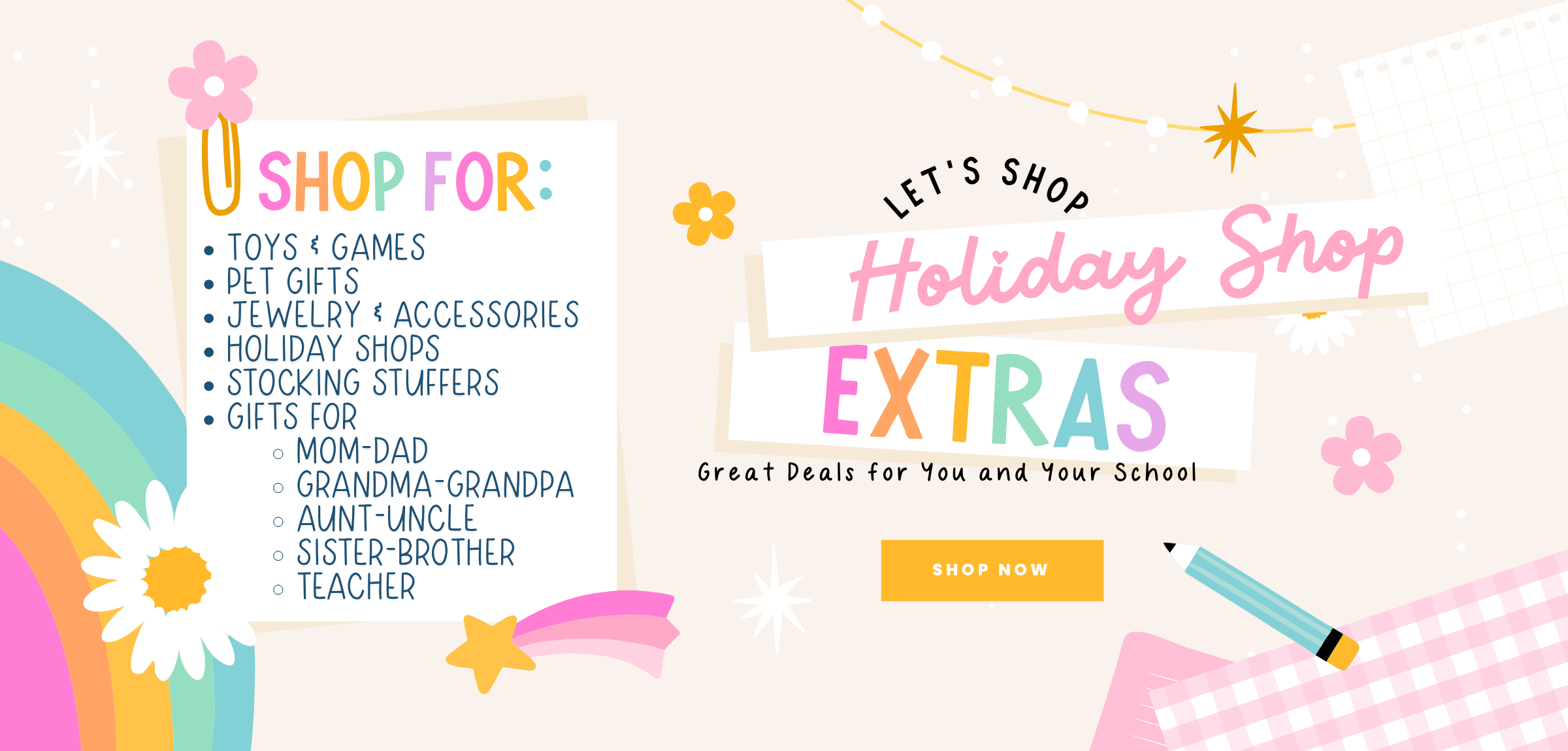 Holiday Shop Gifts for Schools, PTA & PTO | Holiday Shop Extras